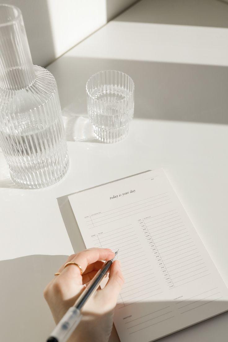 Daily Planner Notepad: Cream Paper, Tear-off Pages - Etsy