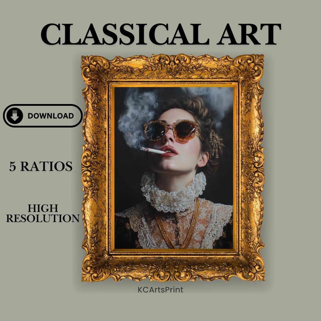 The Duchess of Smoke| Maximalist Print | Rococo Inspired Wall Art ...