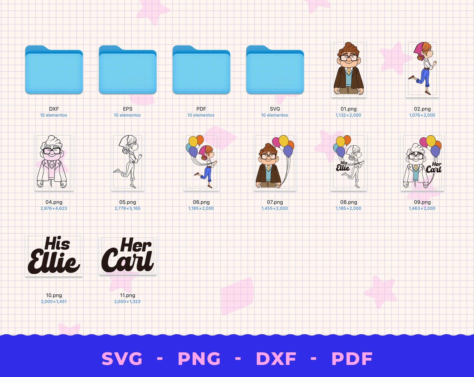 Ellie and Carl Svg, PNG, Up! Movie SVG Bundle, Valentine's Day ...