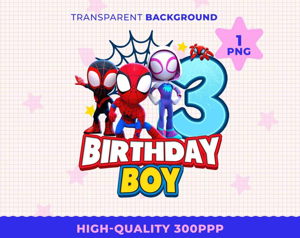 Spidey and His Amazing Friends Png 3rd Birthday Girl, Superhero PNG ...