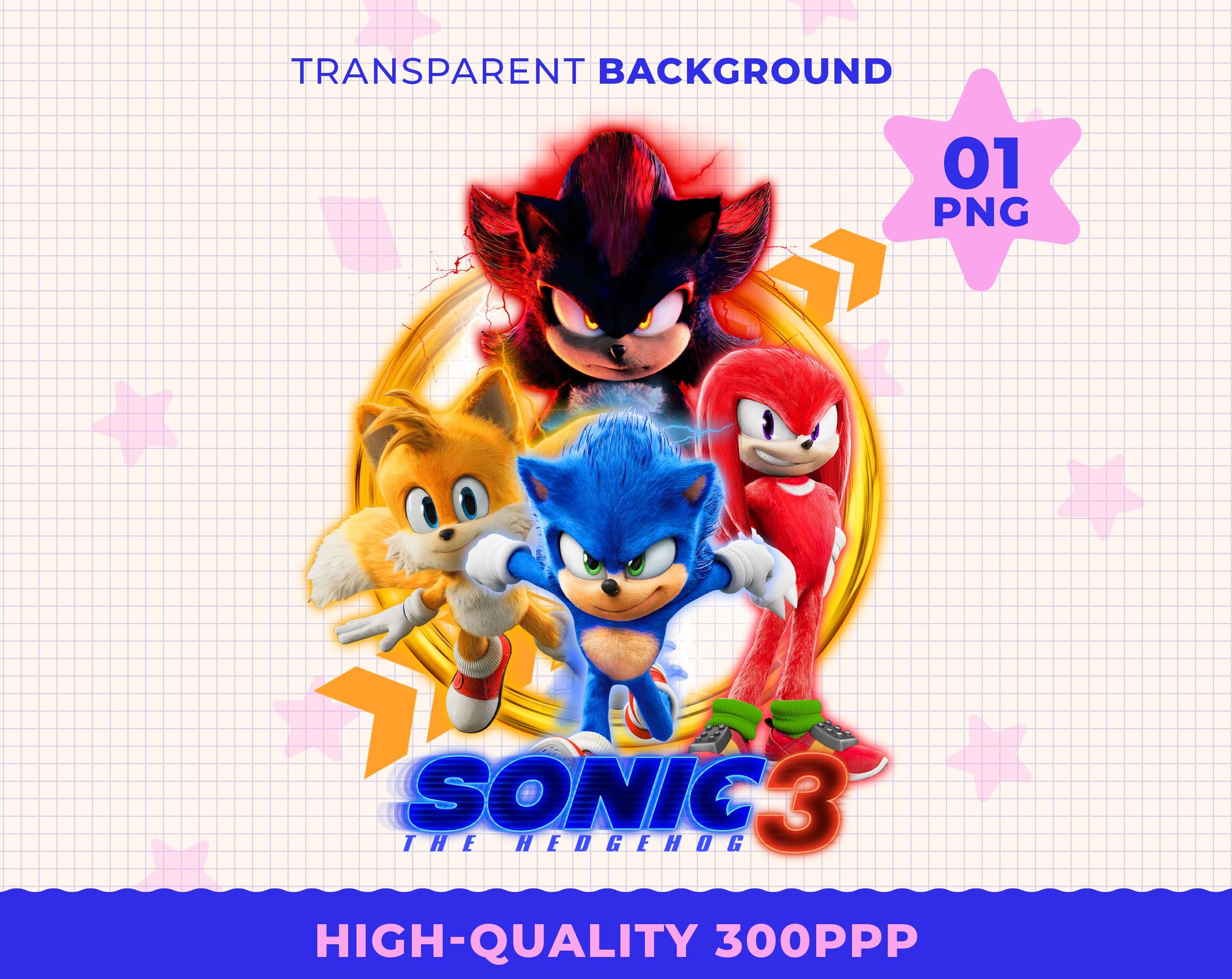 Sonic the Hedgehog 3 PNG, Sonic 3 PNG, Sonic 3 Movie Shirt, High ...