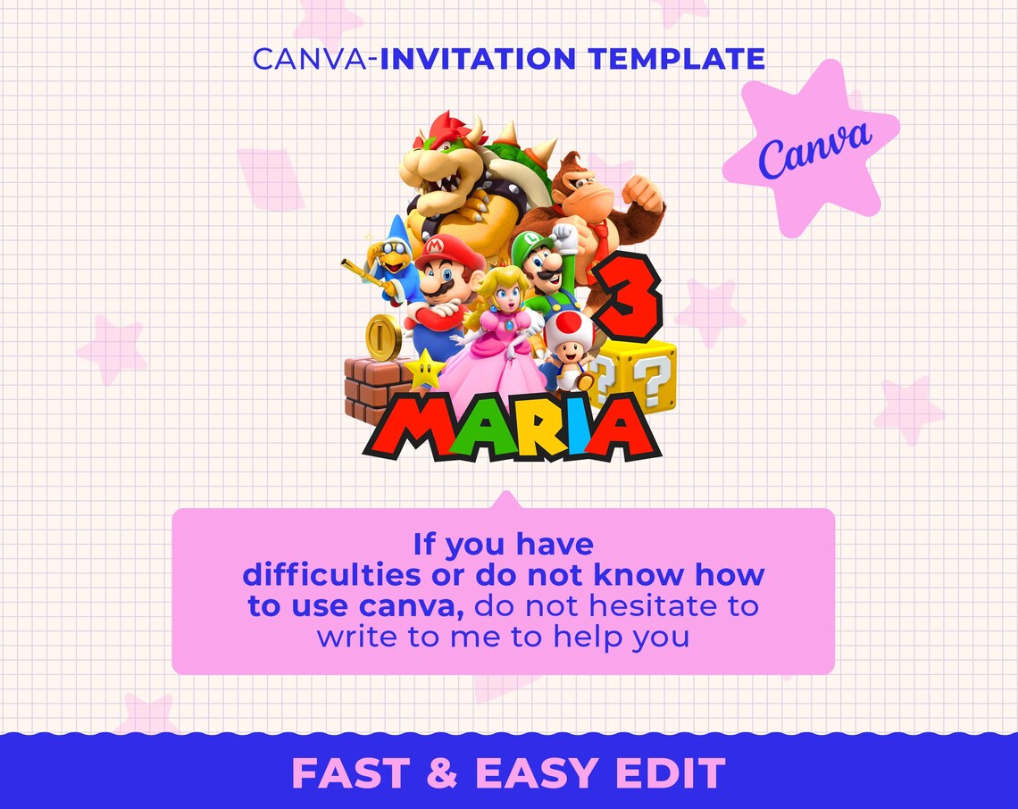 EDITABLE Mario PNG, Mario Birthday Png, Super Mario Bros Clipart, Mario ...