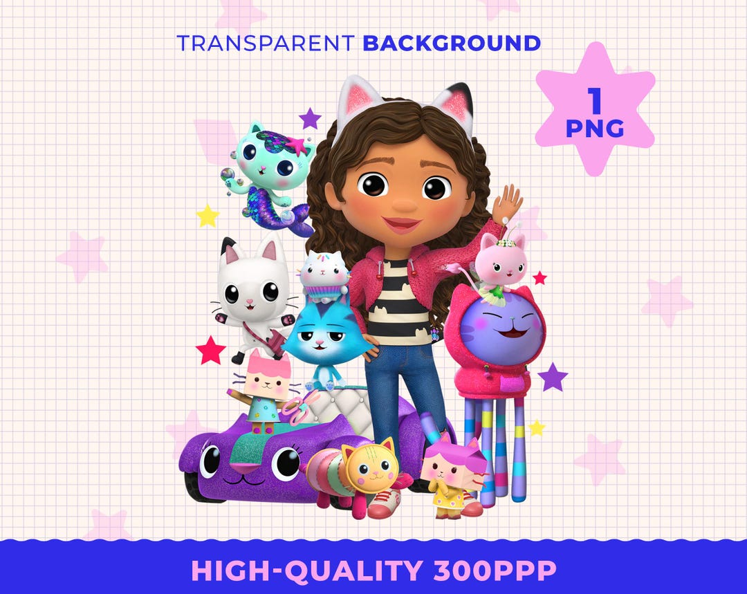 Gabby Dollhouse PNG, Gabby Clipart Art, Gabby Dollhouse Shirt Png ...