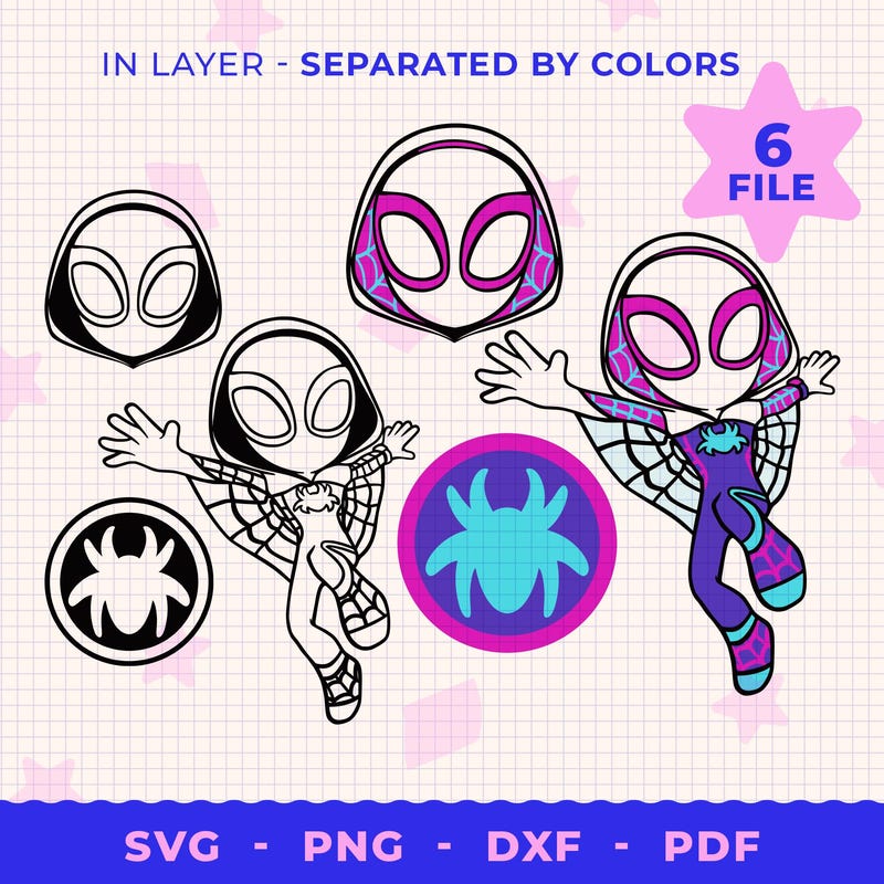 Ghost Spider Girl Mask - Etsy