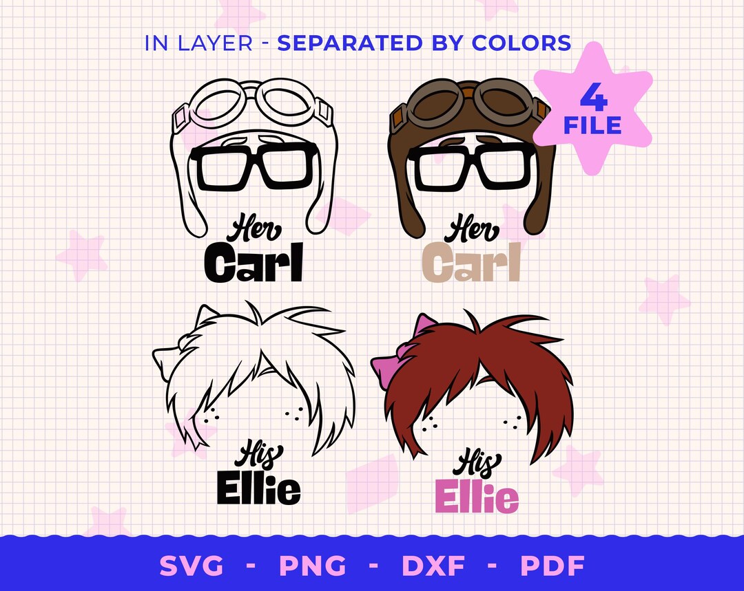 Ellie and Carl Svg, PNG, Up Movie SVG Bundle, Valentine's Day ...