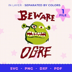 Beware Ogre Shrek Sign - Etsy