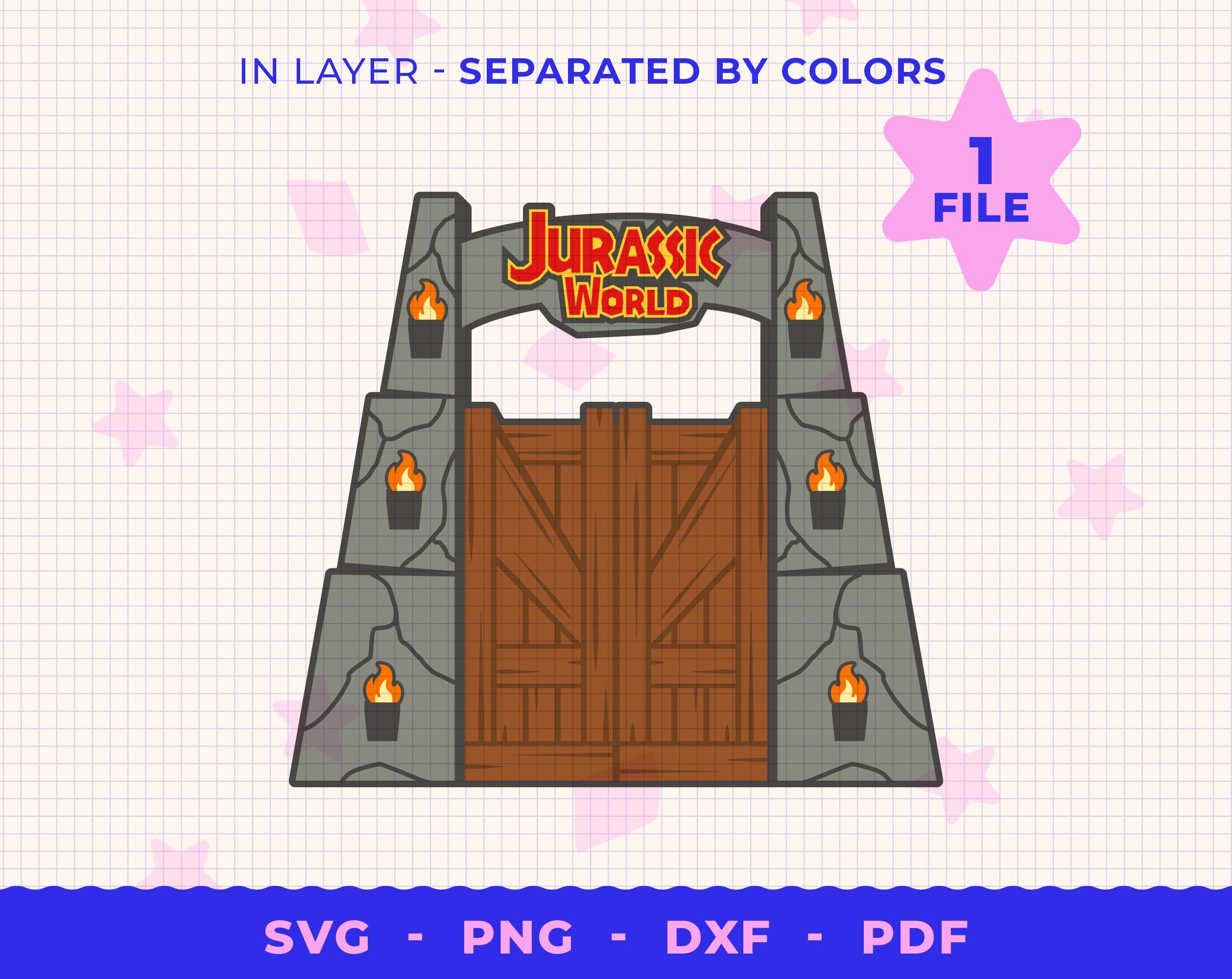 Jurassic Park Gates SVG, Jurassic World Svg , Jurassic World Entrance ...