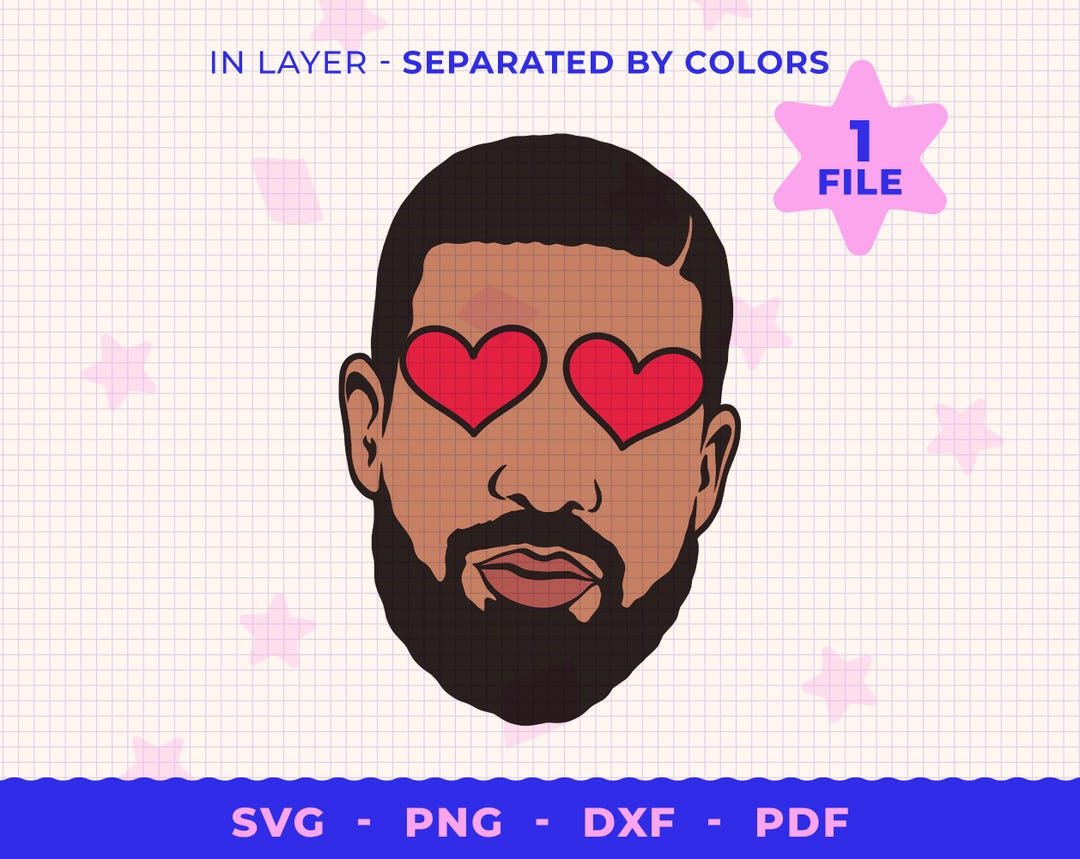 Drake Svg, Drake Face Svg, Drake Silhouette Svg, Drake Clipart - Etsy