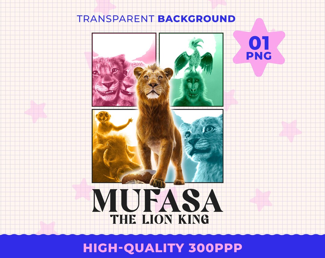 Mufasa The Lion King Artwork PNG 300 DPI Transparent Background Images ...