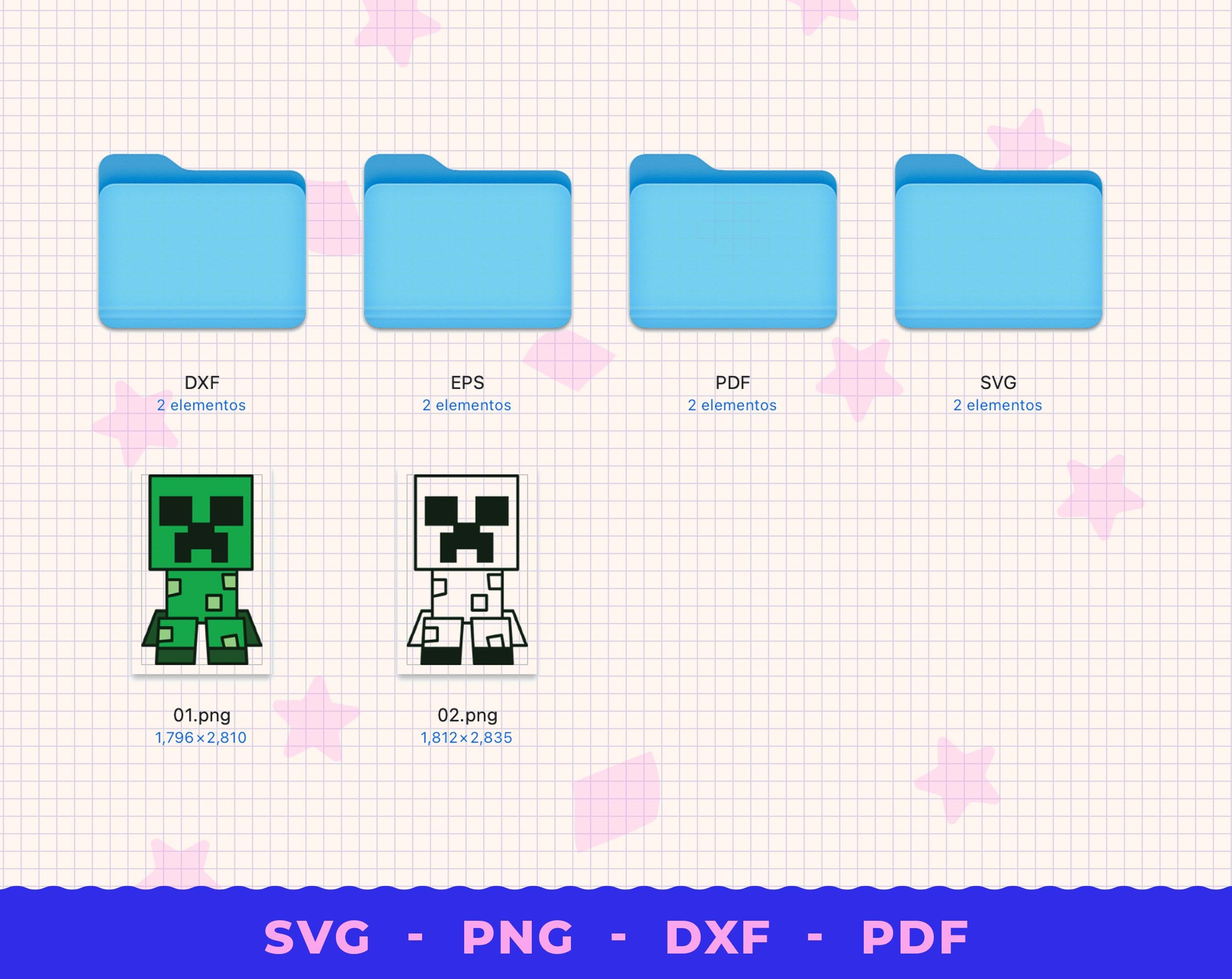 Creeper SVG, Minecraft Svg, Layered Svg, Cricut, Silhouette, Instant ...