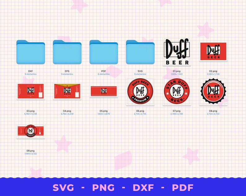 Duff Beer Svg, Duff Beer Bundle, Duff Beer Cricut, Instant Download - Etsy