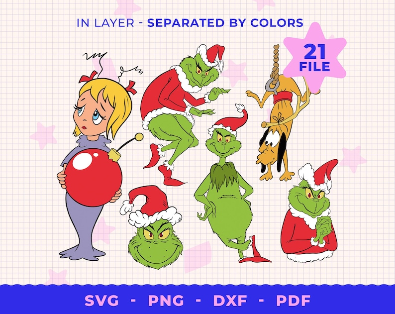 Christmas Svg Bundle, Grinch Svg Bundle, the Grinch Svg, Grinch Face ...