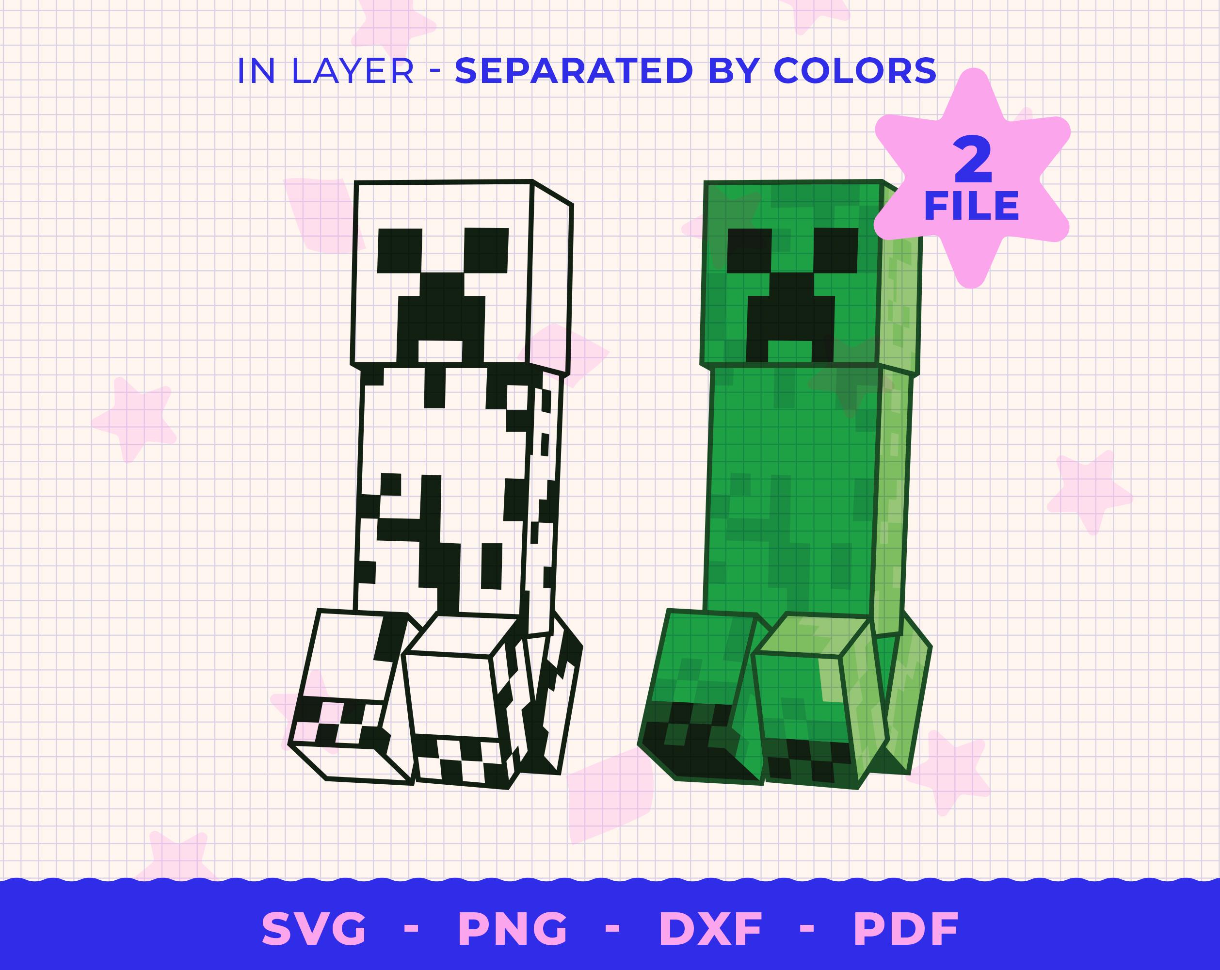 Minecraft Svg, Layered Svg, Cricut, Silhouette, Instant Download - Etsy