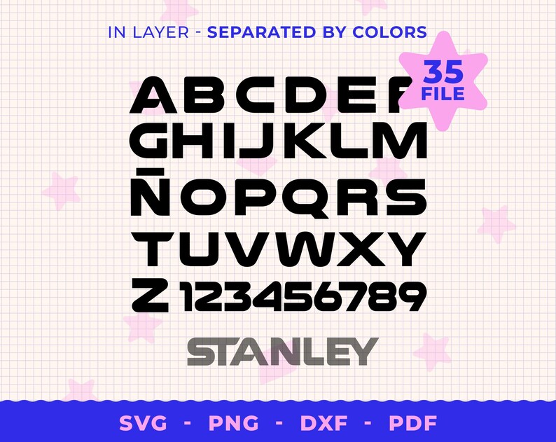 Stanley Alphabet Digital Download. Cricut, Silhouette,sublimation ...