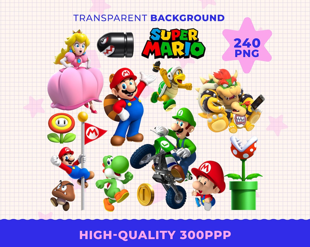 240 PNG Super Mario Clipart,transparent Images, Printable Mario ...