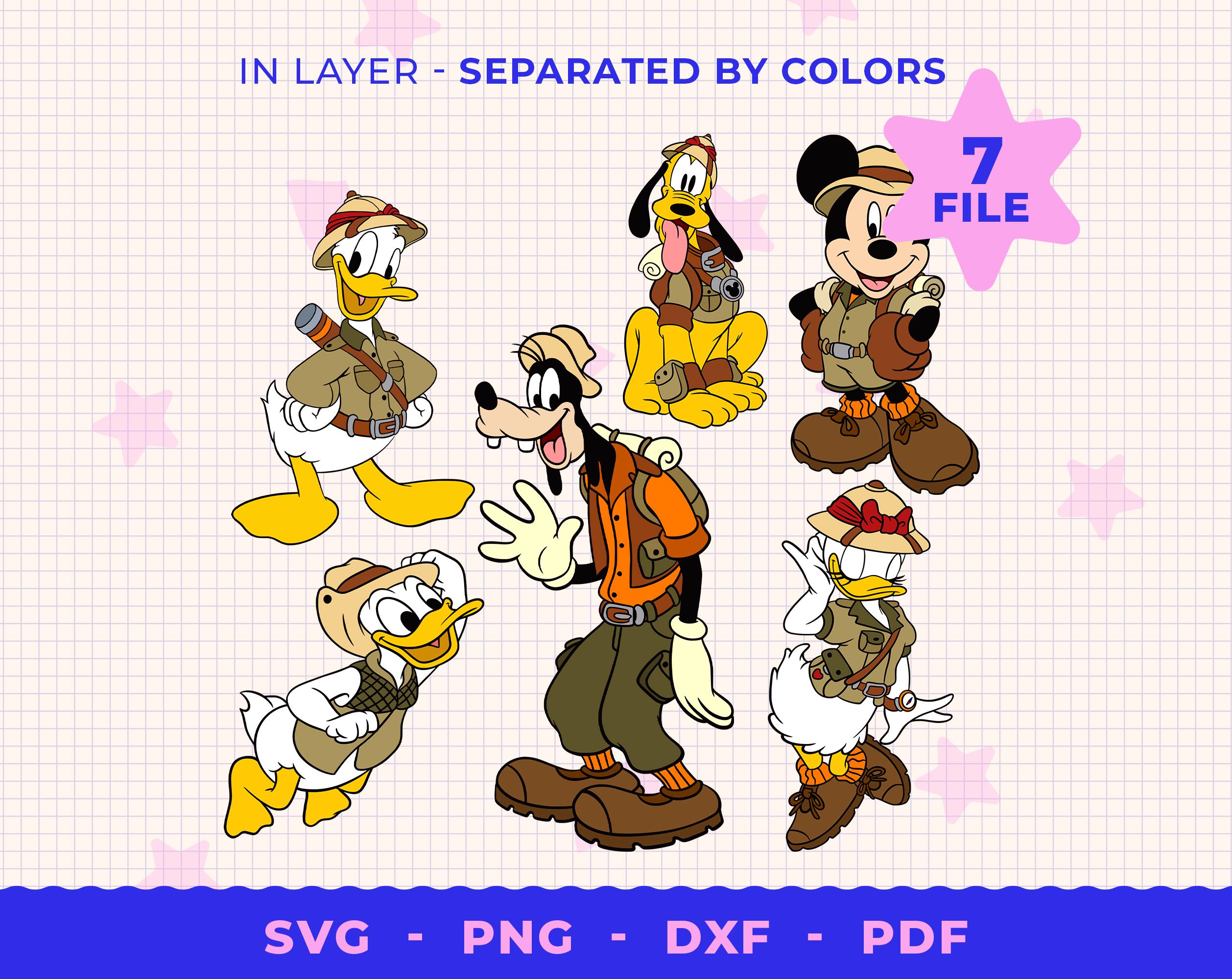 Mickey Safari Mouse SVG, EPS, PNG, Mouse and Friends Safari Standing ...