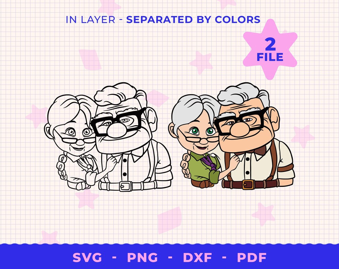 Ellie and Carl Svg, PNG, Up movie SVG Bundle, Valentine's Day ...