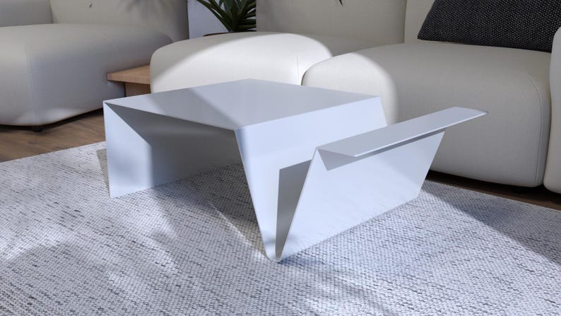 Modern Steel Coffee Table With Storage: Minimalist Industrial Design - Etsy