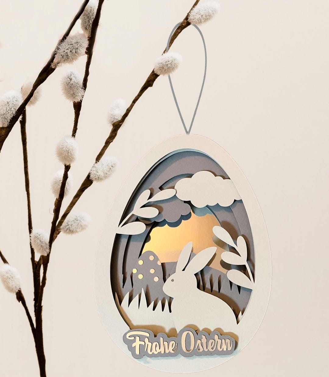 Easter Egg Papercut Design for Cutting Plotters – 5 Layers, 3D Effect as Easter Decoration or ...