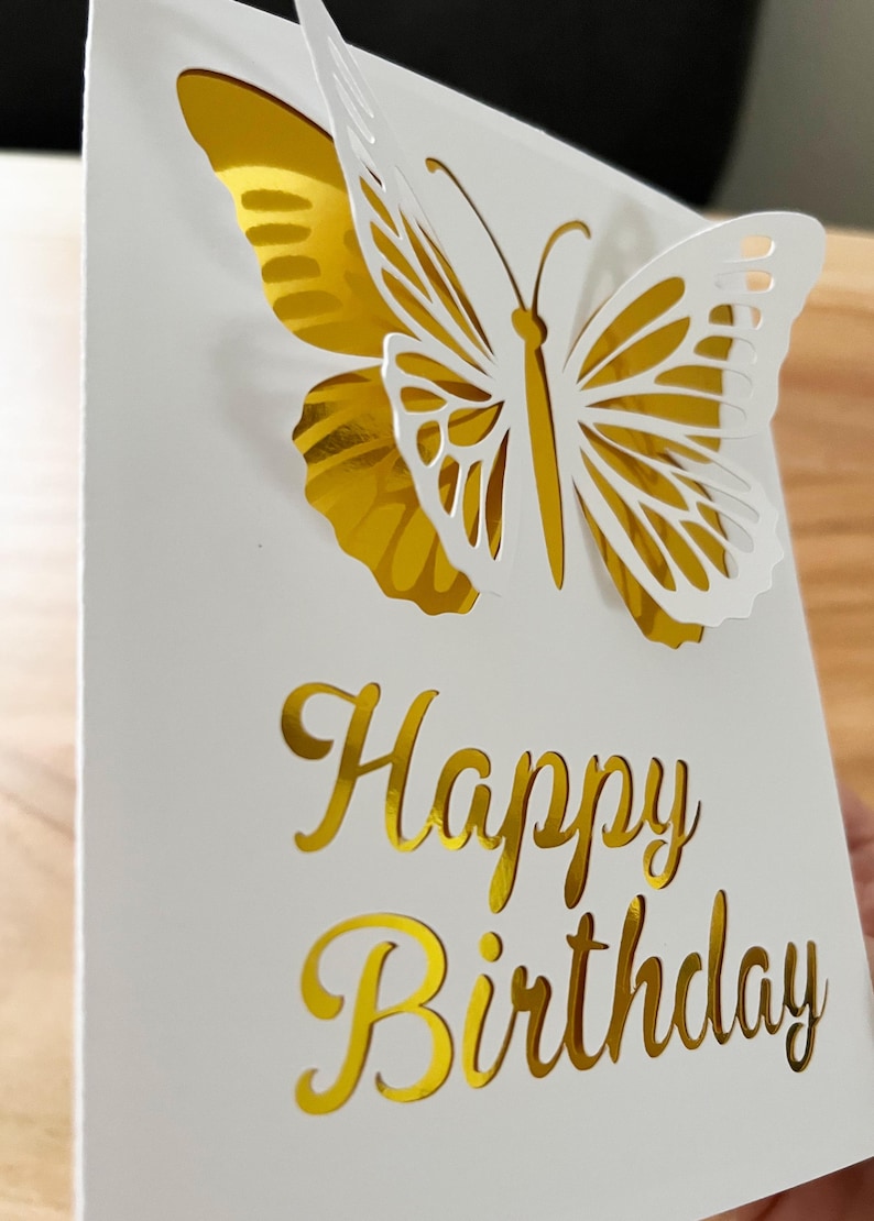 Birthday Card, Butterfly 3D Pop-up, Digital File for Cutting Plotter - Etsy Australia