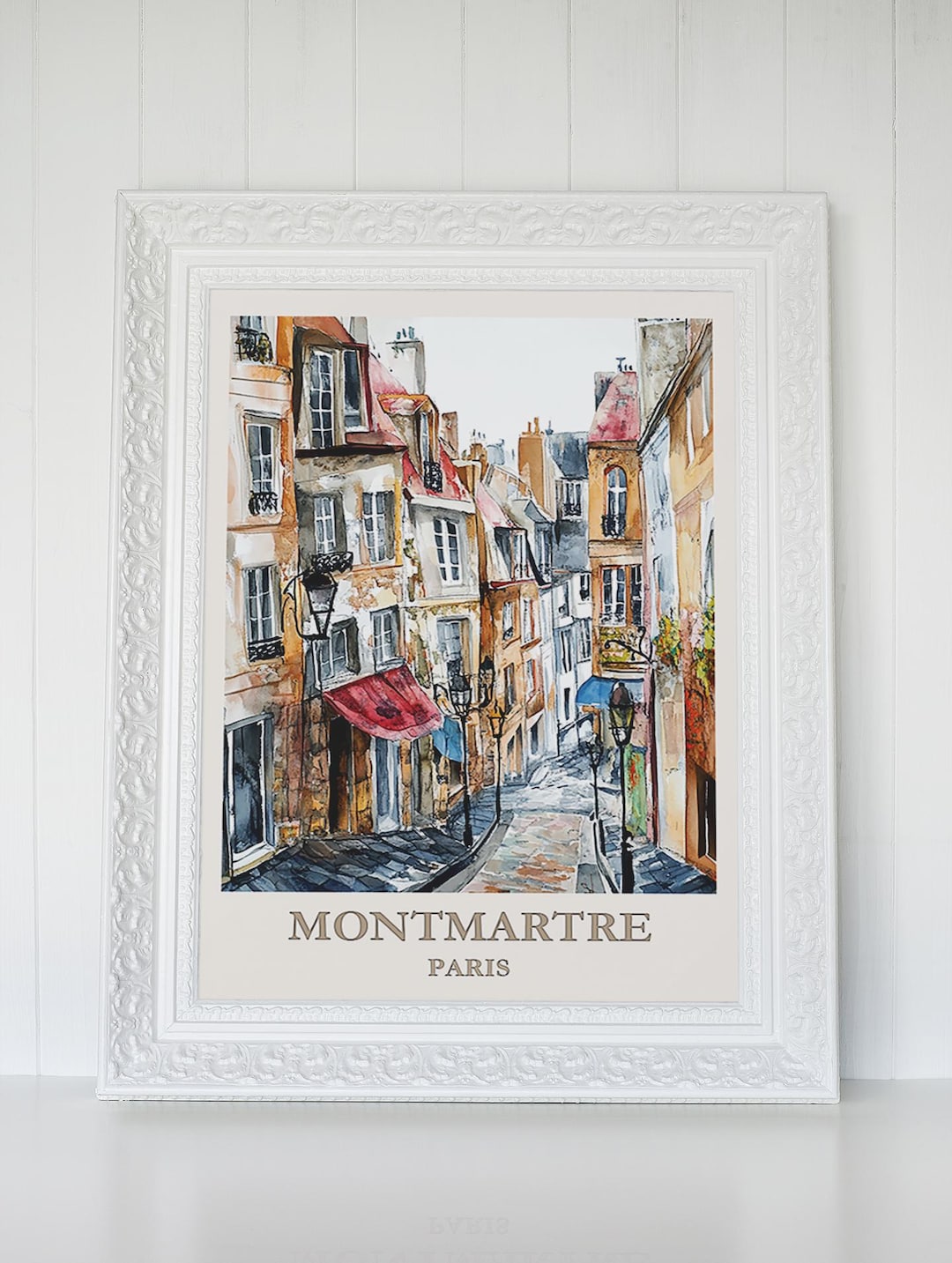 Charming Watercolor of Montmartre – Paris Wall Art Print - Etsy