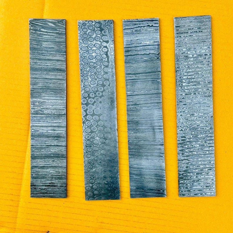 Hand Forged Twisted Damascus Steel Billet Bar (25x5 Cm) - Etsy UK