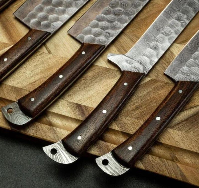 Handmade Damascus Steel Chef Tool Set | Artisan Kitchen Tools - Etsy