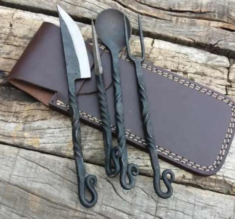 Custom Handmade Medieval Cutlery Set, Kitchen Use Set, Best Birthday ...