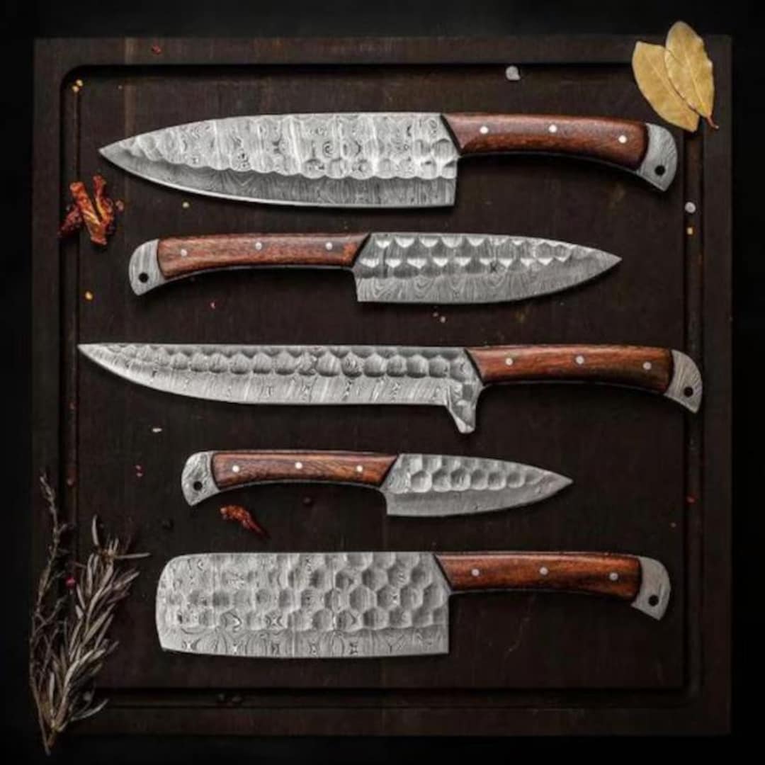 Handmade Damascus Steel Chef Tool Set | Artisan Kitchen Tools - Etsy UK