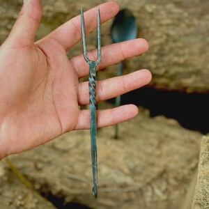 Hand Forged Medieval Cutlery Set: Iron Knife, Fork & Spoon - Etsy