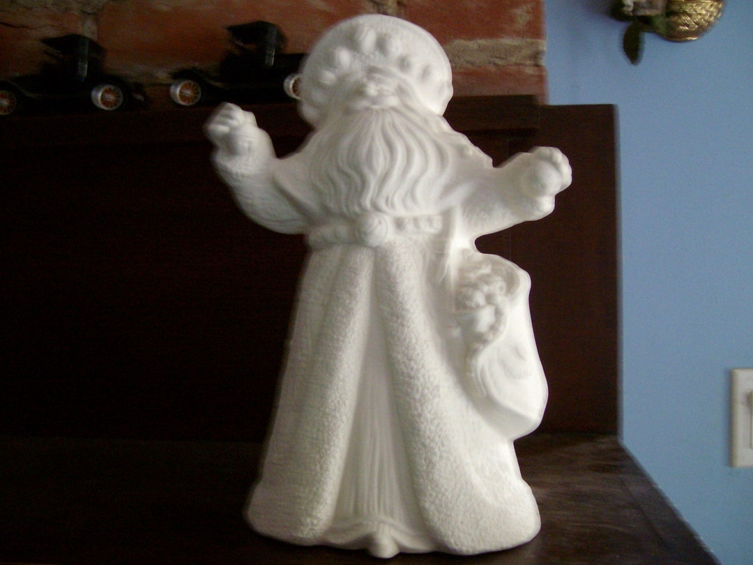JINGLE BELLS SANTA in Bisque Ready to Paint - Etsy