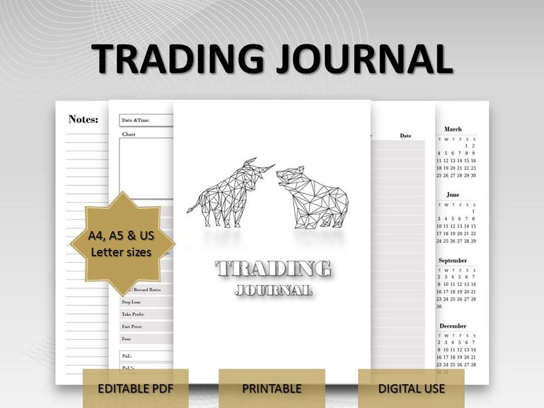 Printable Trading Journal Forex and Crypto Trading Log Track Trades ...