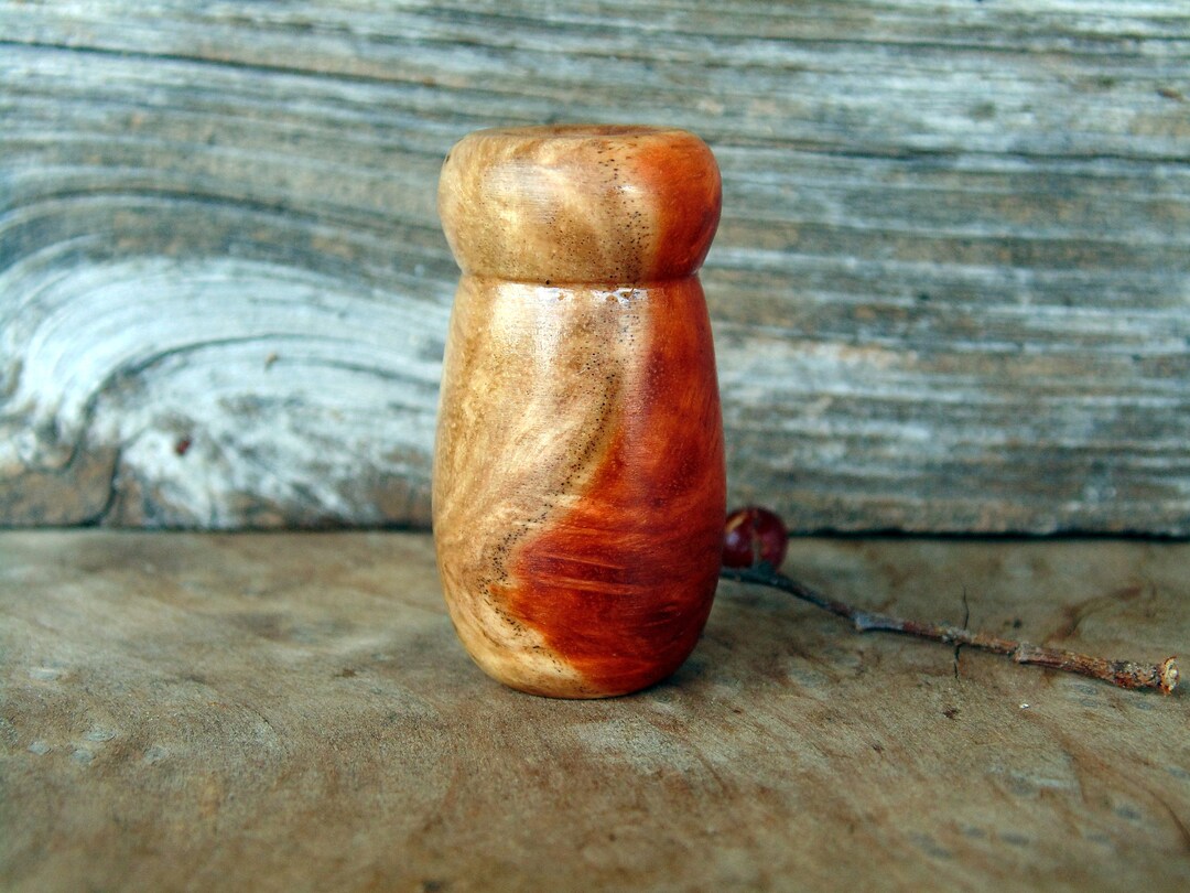 Australian Eucaliptus Wood Hand Turned Bead. Lapis Lazuli Inlay ...