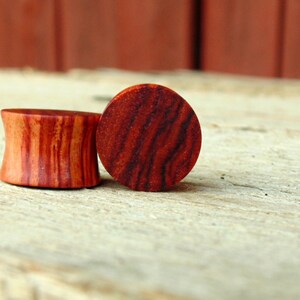 16mm Pink Tulip Wood Plugs, Organic Hand Crafted 5/8ths Inch Size Pair ...