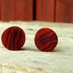 16mm Pink Tulip Wood Plugs, Organic Hand Crafted 5/8ths Inch Size Pair ...