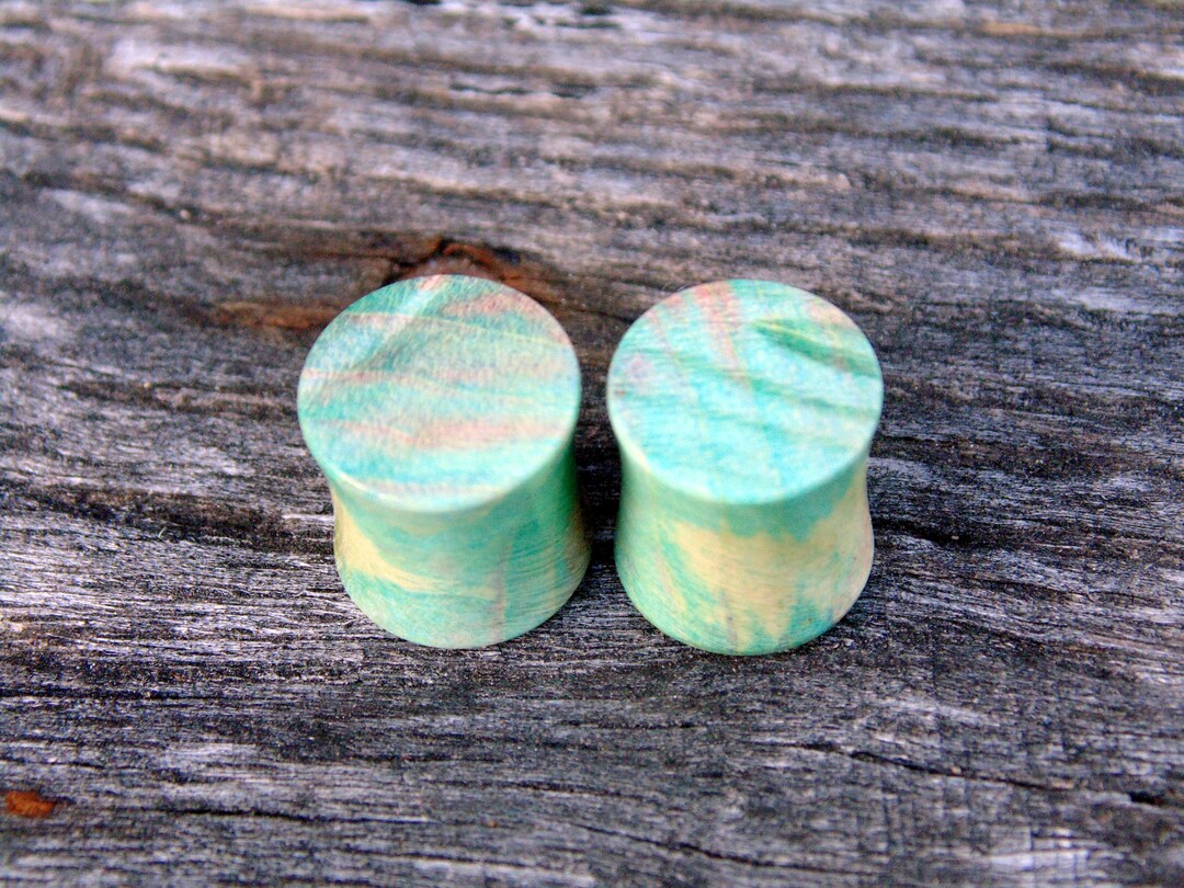 11mm Pink and Blue Gauges, 7/16ths Gauge Double Dyed Stabilized ...