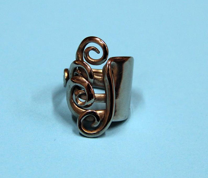 Recycled Stainless Steel Fork Ring: Vintage Style Wearable Art - Etsy