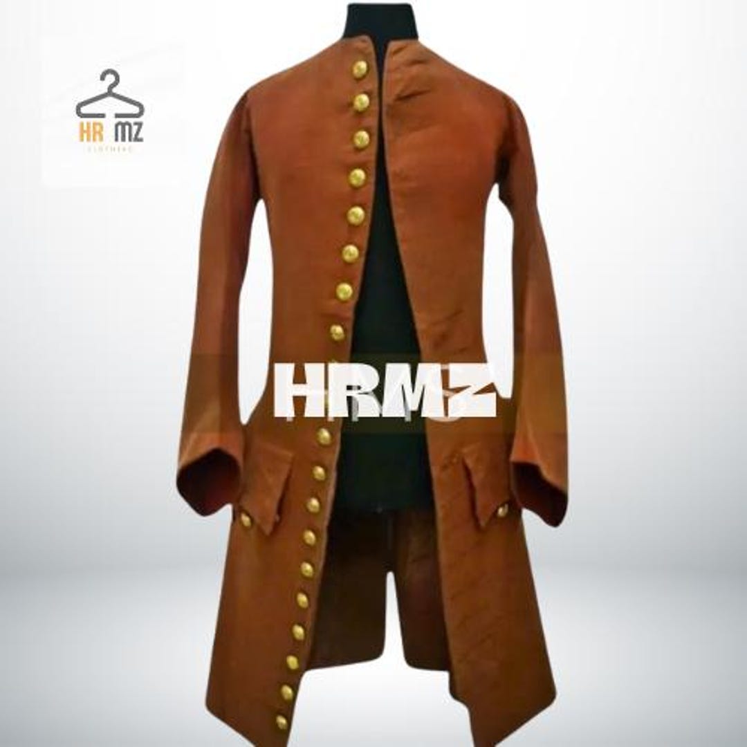 Men's 18th Century Regency Coat – Military-style Horse Riding Jacket ...