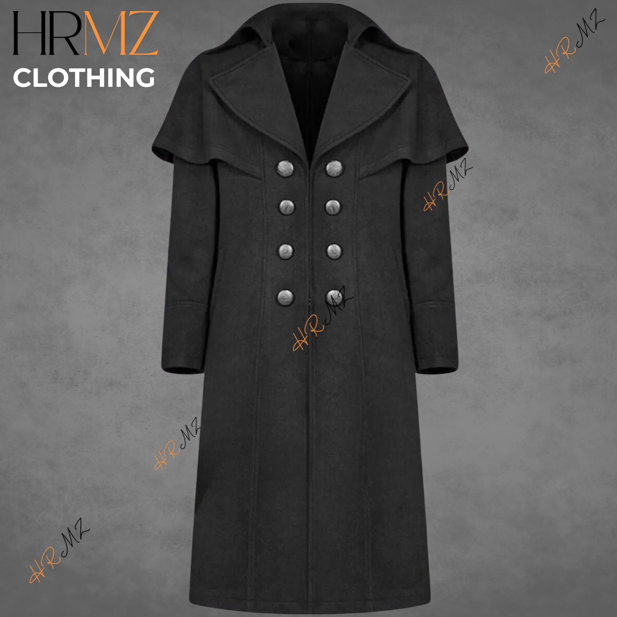 Men’s Steampunk Coachman’s Coat – Custom Tailored Black Victorian ...