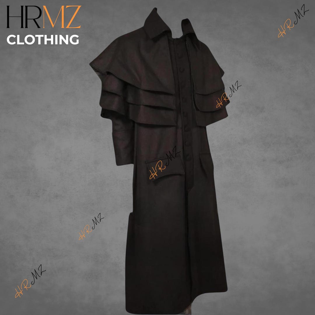 New Men's Regency Garrick Overcoat – Custom Tailored Triple Cape Wool ...