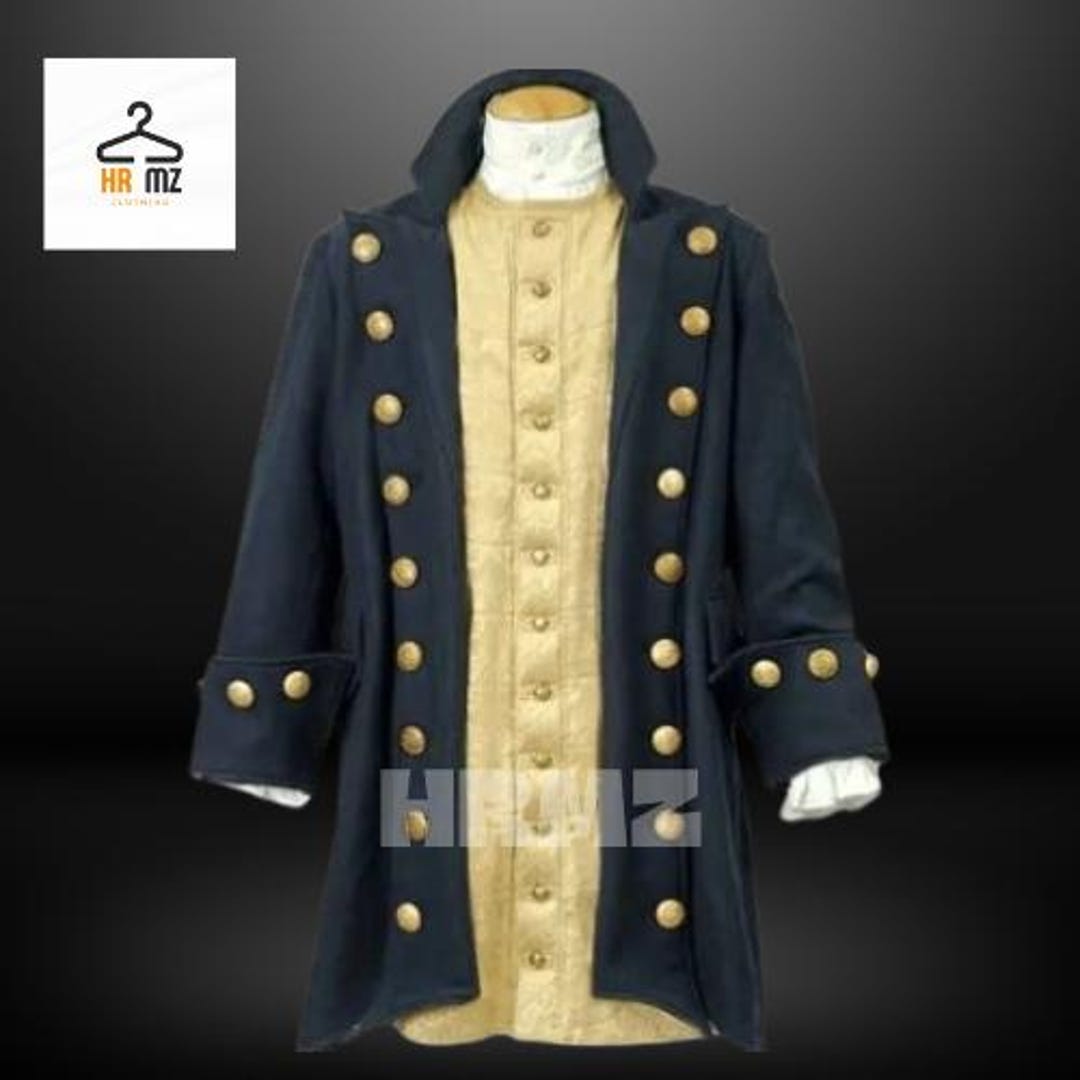 Blue Pirate Admiral Coat | Custom Buccaneer Jacket for Men | Pirates of ...