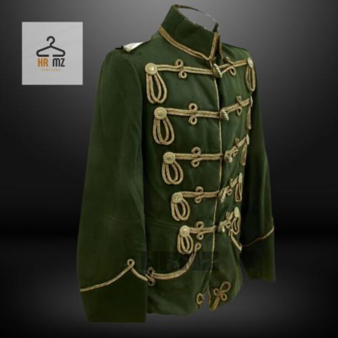 Brand New Imperial German WWI Hussars Attila Green Jacket Men's ...