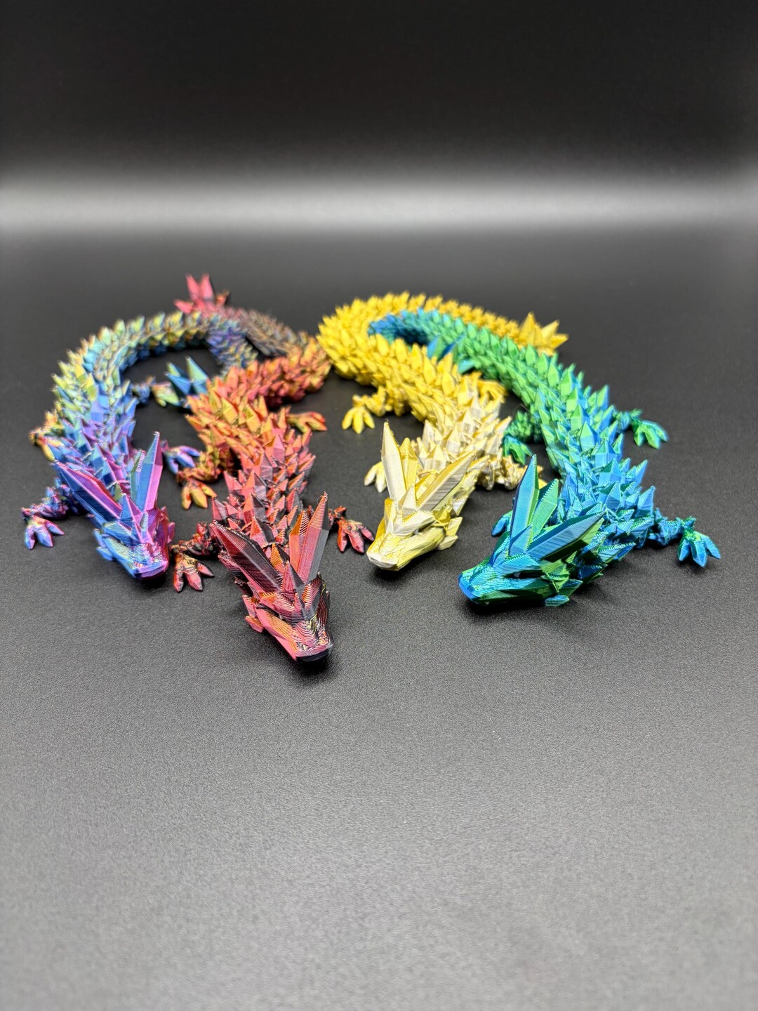 Dragon Fidget Articulated Figurine With Colored Eyes and Teeth, 3D ...