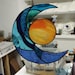 Stained Glass Moon, Full Moon Decor, Lunar Suncatcher, Celestial Art ...