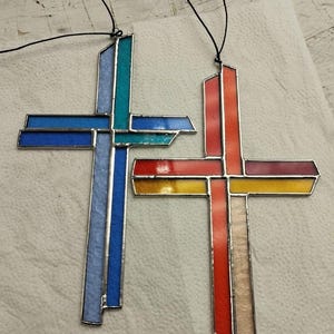 Stained Glass Cross Pattern: DIY Suncatcher Template (PDF Download) - Etsy