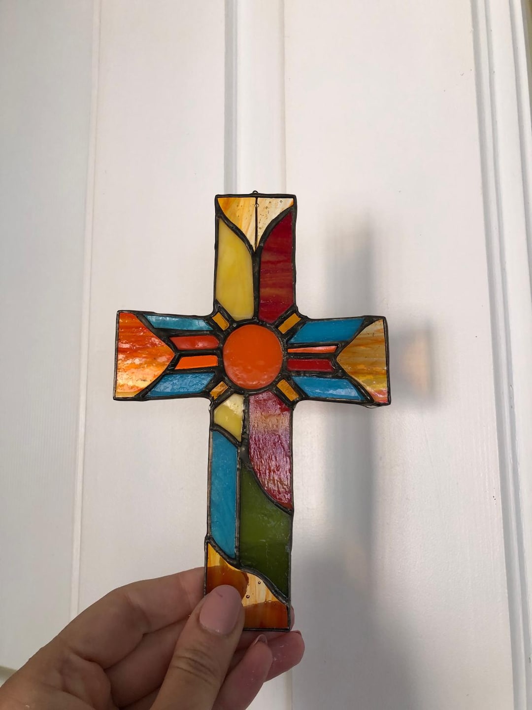 Handmade Stained Glass Cross: Christian Home Decor, Religious Gift - Etsy