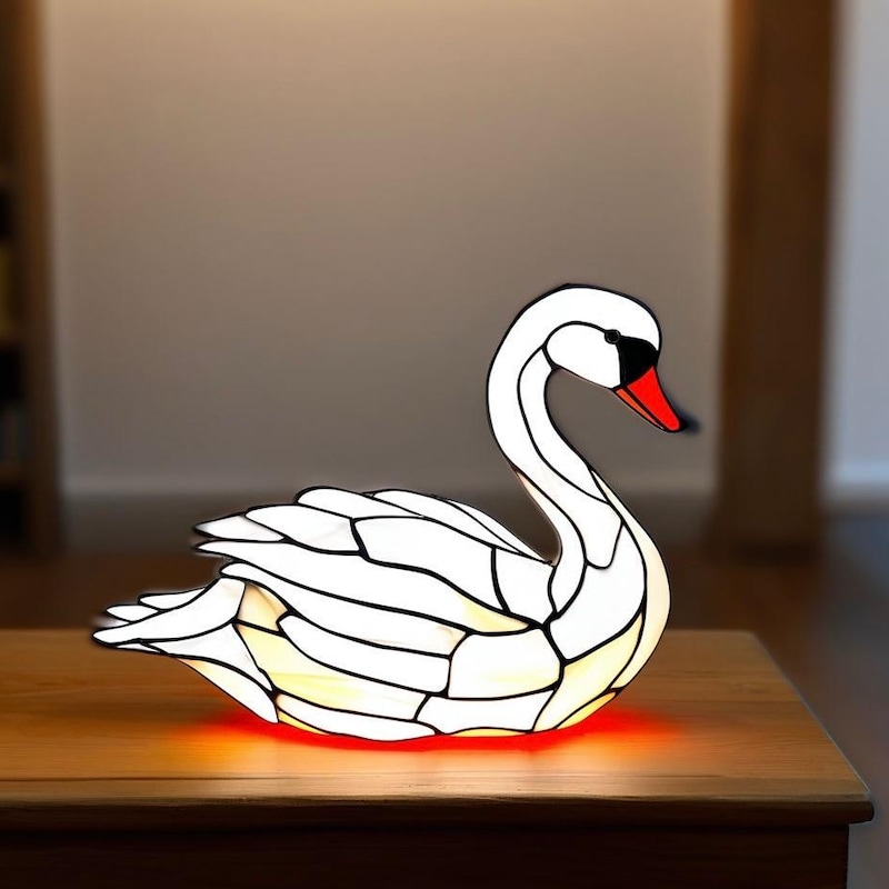 Glass Swan - Etsy