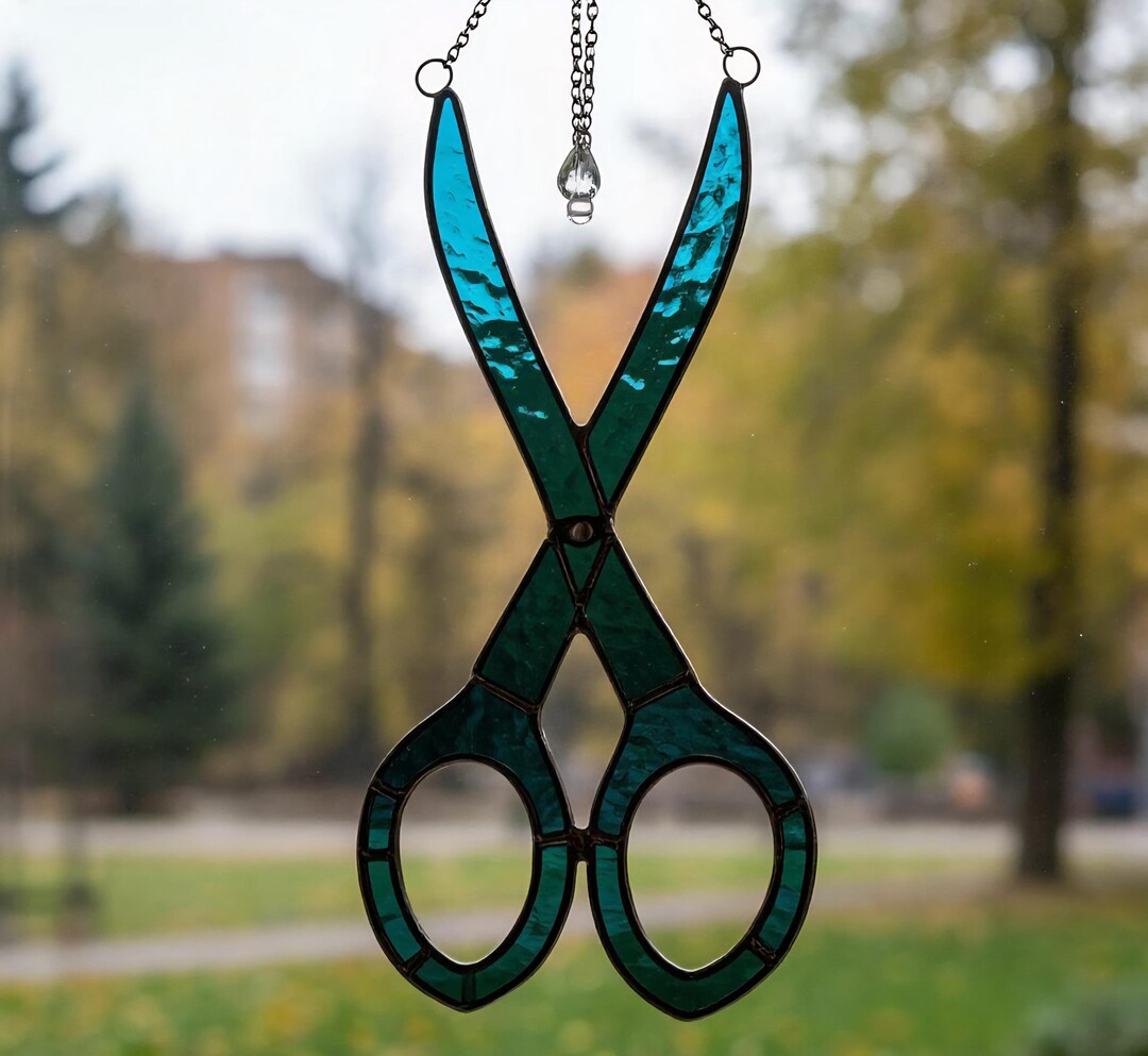 Handmade Stained Glass Scissors, Tiffany Style Sewing Room Decor - Etsy