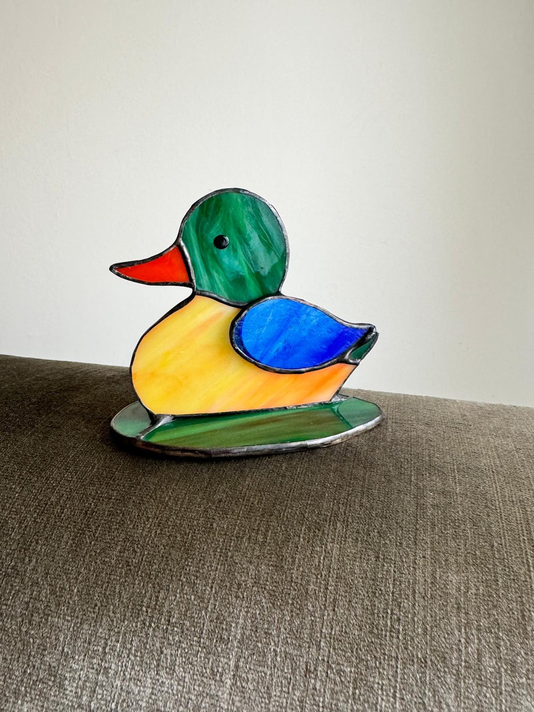 Stained Glass Mallard Duck Suncatcher Handmade Duck Window Decor ...