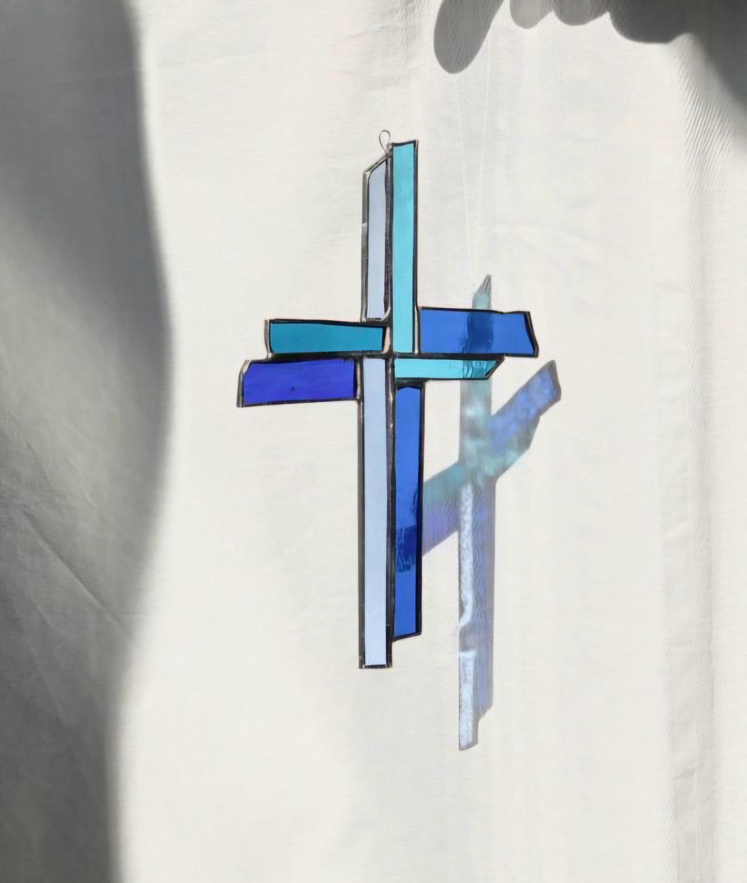 Handmade Stained Glass Cross: Christian Religious Home Decor - Etsy